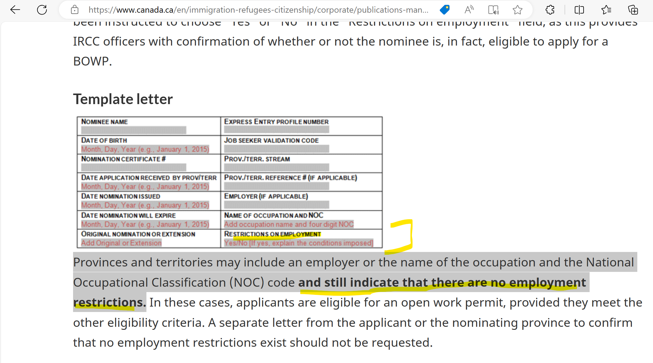 What is a BOWP? I have applied for my PR application. Can I apply for a ...